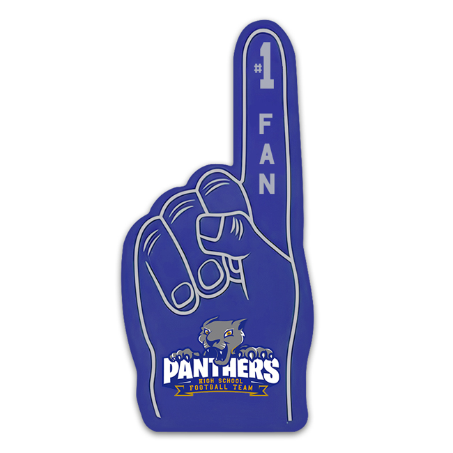 8" x 12" Hand w/ Raised Finger Shaped Full Color Rally Signs - One Side