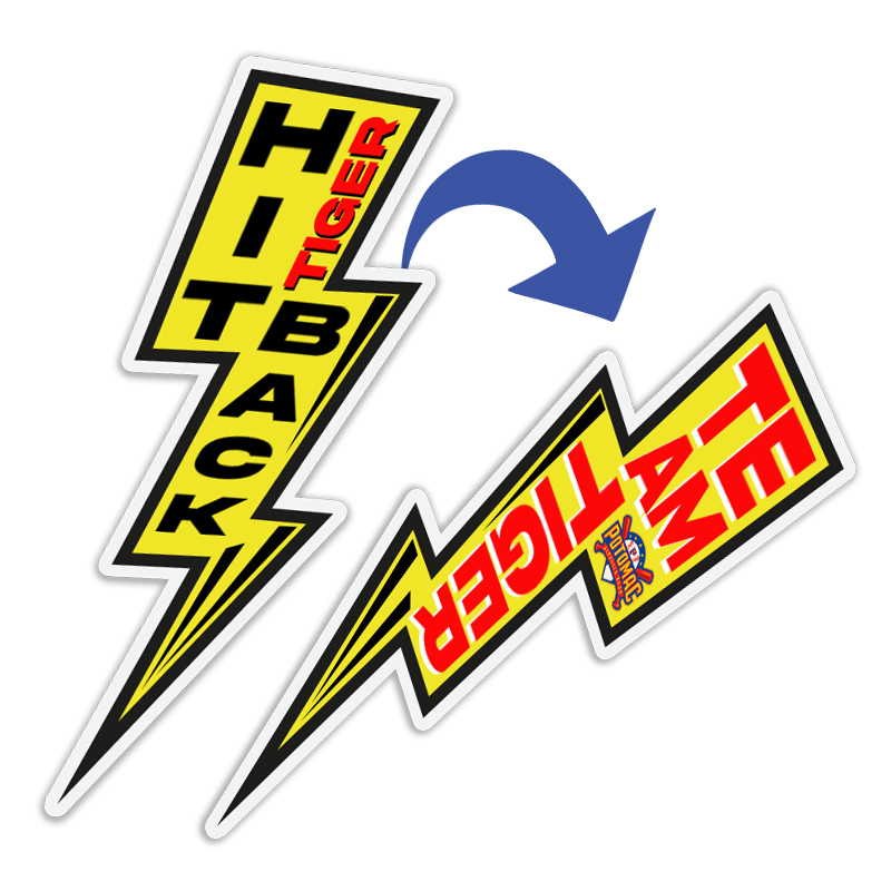 15.5" x 6" Lightning Shaped Full Color Rally Signs - Two Side