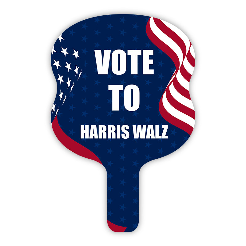 15" x 10" Hourglass Shaped Full Color Rally Signs - One Side