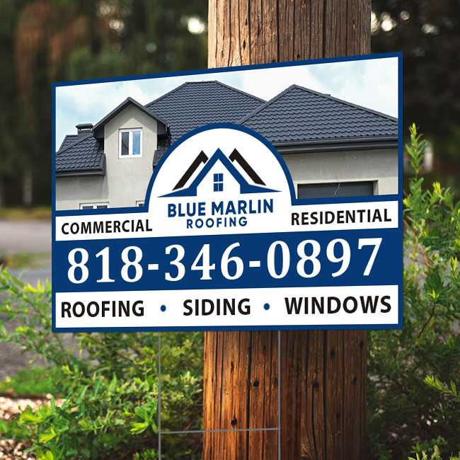 22" x 14" Full Color Yard Signs - Single Side