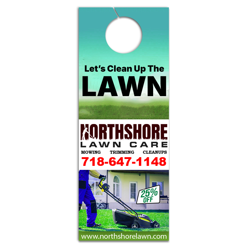4.25x11 Inch Full Color One Sided Door Hangers - 16 pt